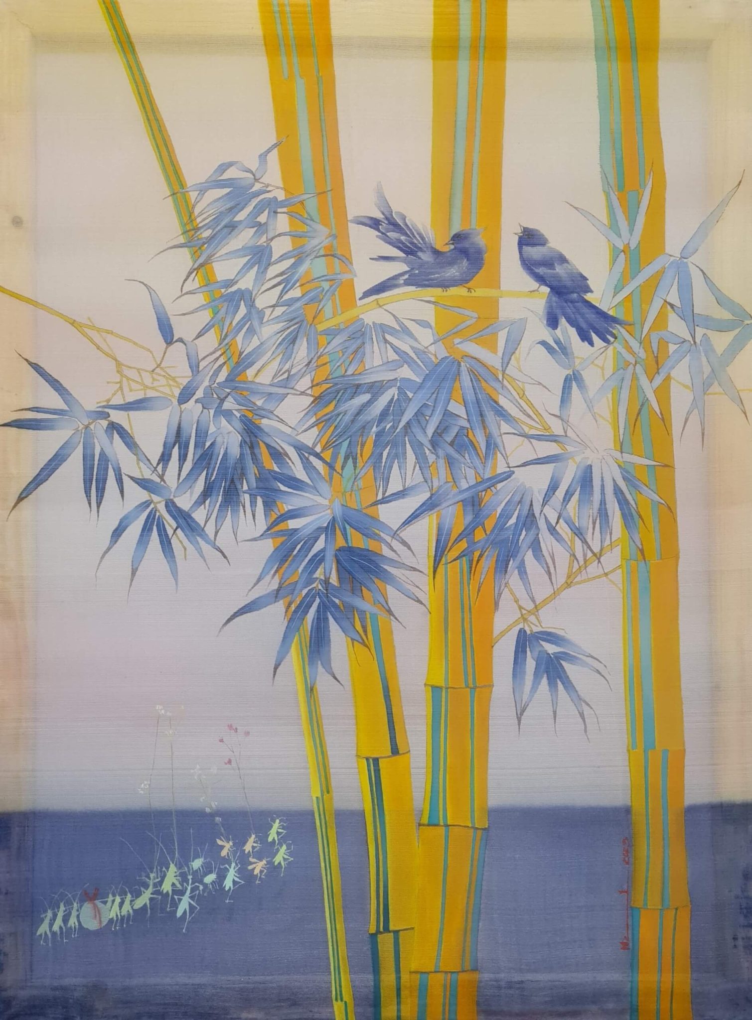 Chivalry - Vietnamese Watercolor Painting by Artist Nguyen Lam