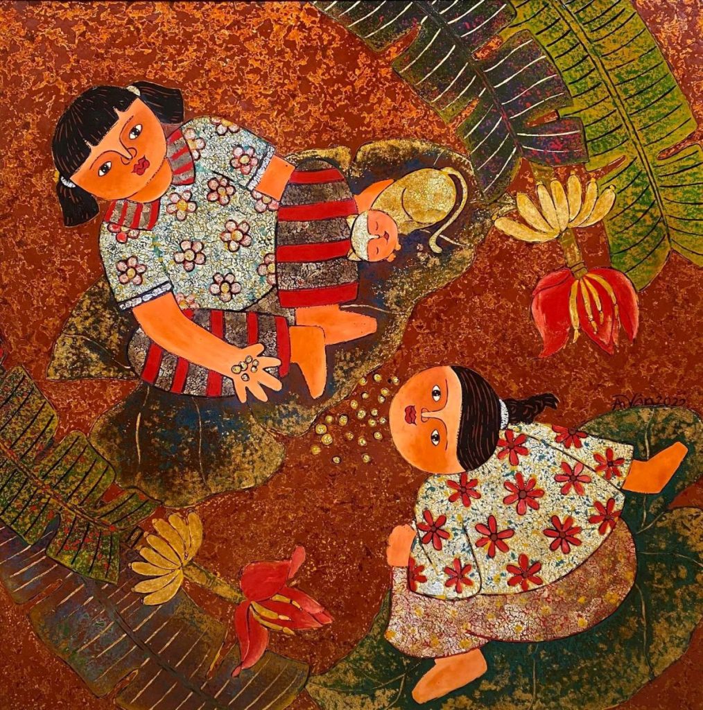 Artist Chau Ai Van - Vietnamese Lacquer Paintings on Wood - Nguyen Art ...