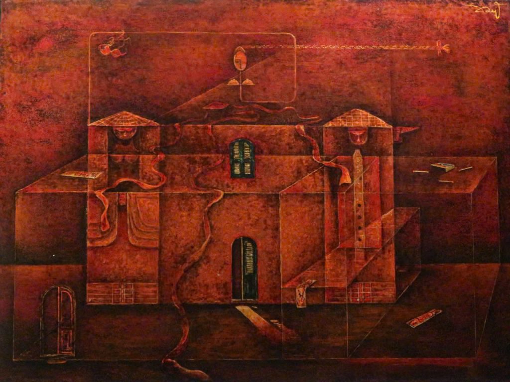 Memory of Buffalo Herder III - Vietnamese Lacquer Painting by Artist ...