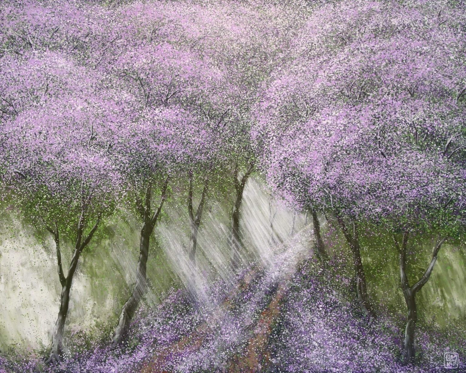 Morning Sunshine - Vietnamese Acrylic Painting by Artist Nguyen Lam