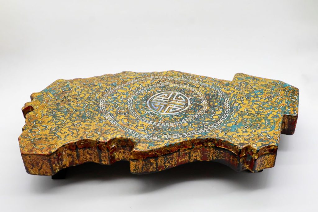 Garish Small Table II - Vietnamese Lacquer Artwork by Artist Nguyen Tan ...