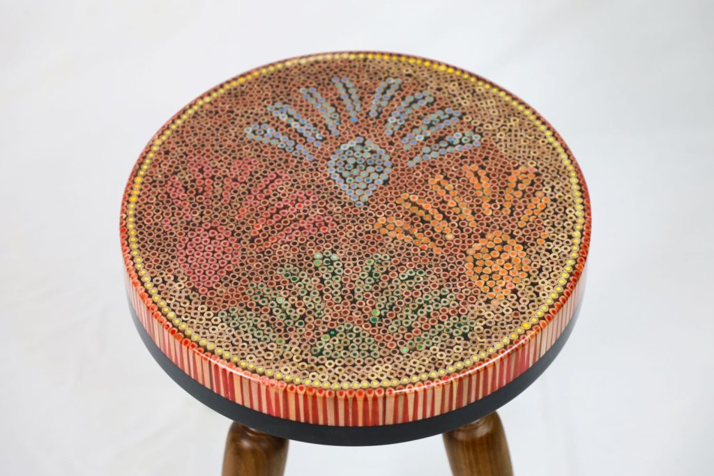 Spring Buds III Colored-Pencil Coffee Table - Nguyen Art Gallery