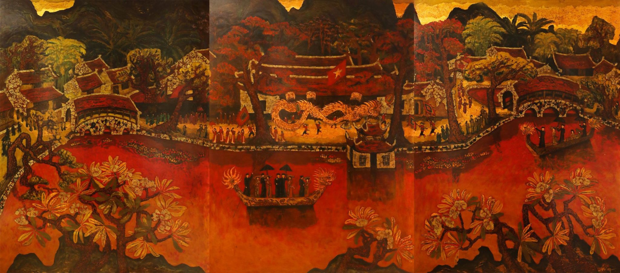 Lacquer Paintings - Nguyen Art Gallery Lacquer Paintings | 50+ Lacquer ...