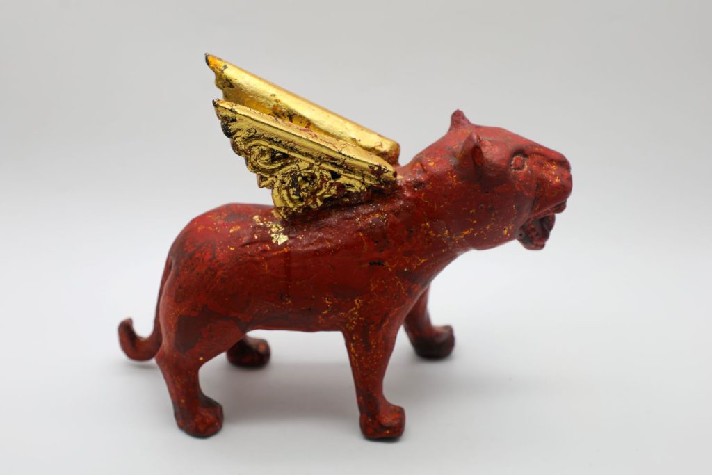 Royal Small Table - Vietnamese Lacquer Artwork by Artist Nguyen Tan Phat